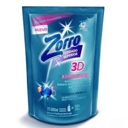 ZORRO JABON LIQUIDO X 800 DOY PACK 3D – Perfumeria Burbujas